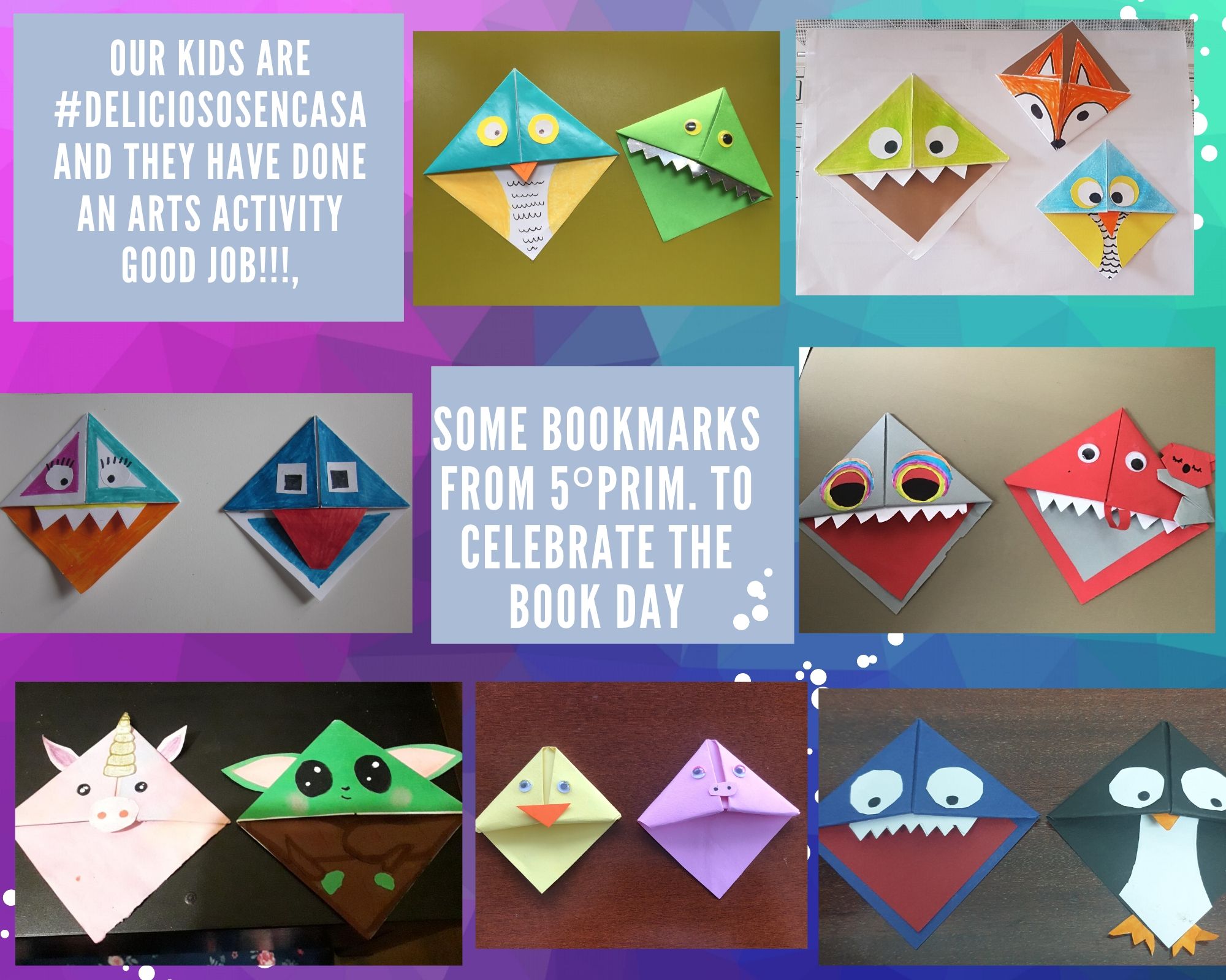 Bookmarks 5º Primaria Arts - Colegio Nuestra Señora de las Delicias